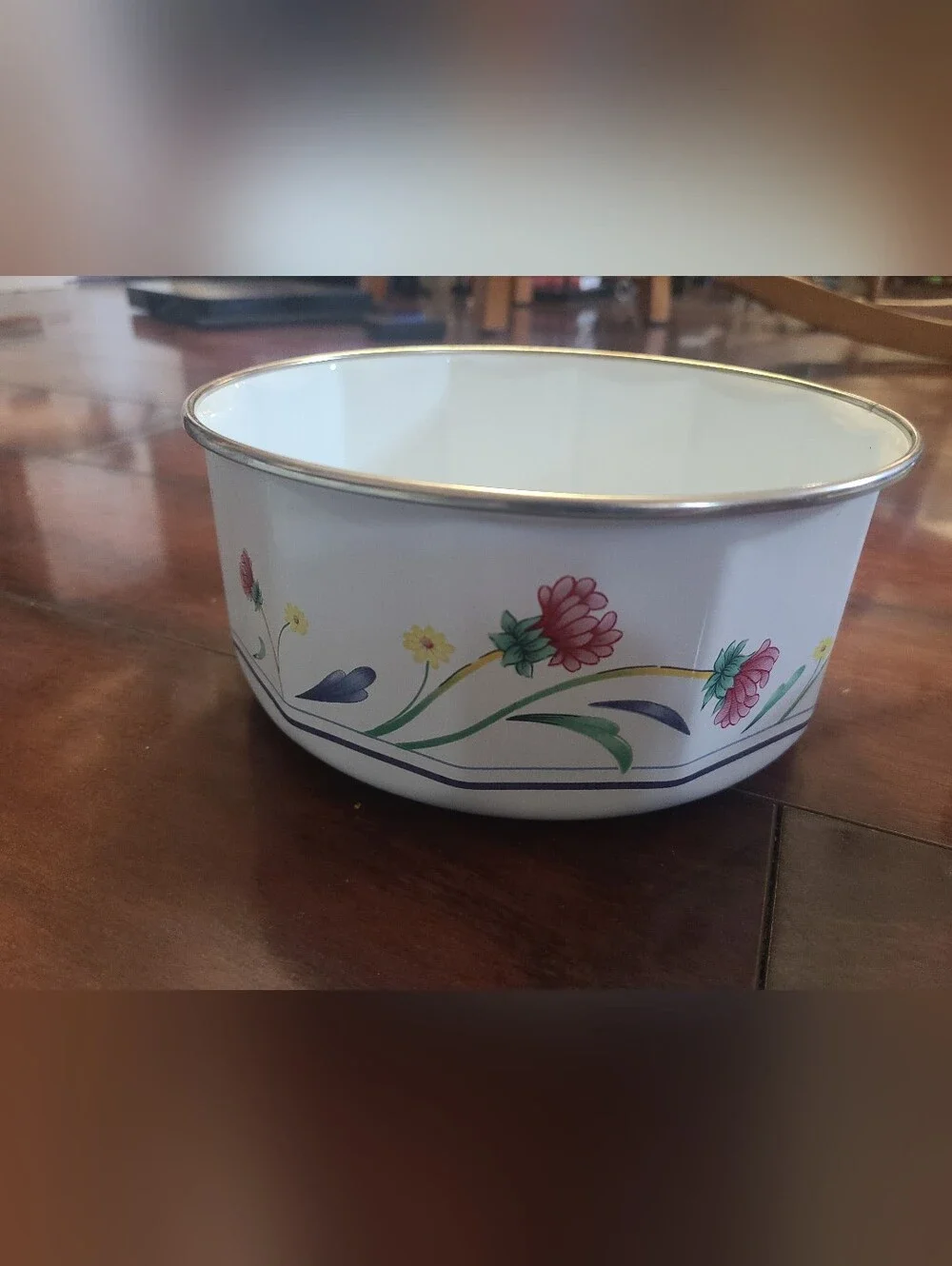 Lenox | Kitchen | Vintage Lenox Poppies On Blue Enamel Nesting Bowls ...